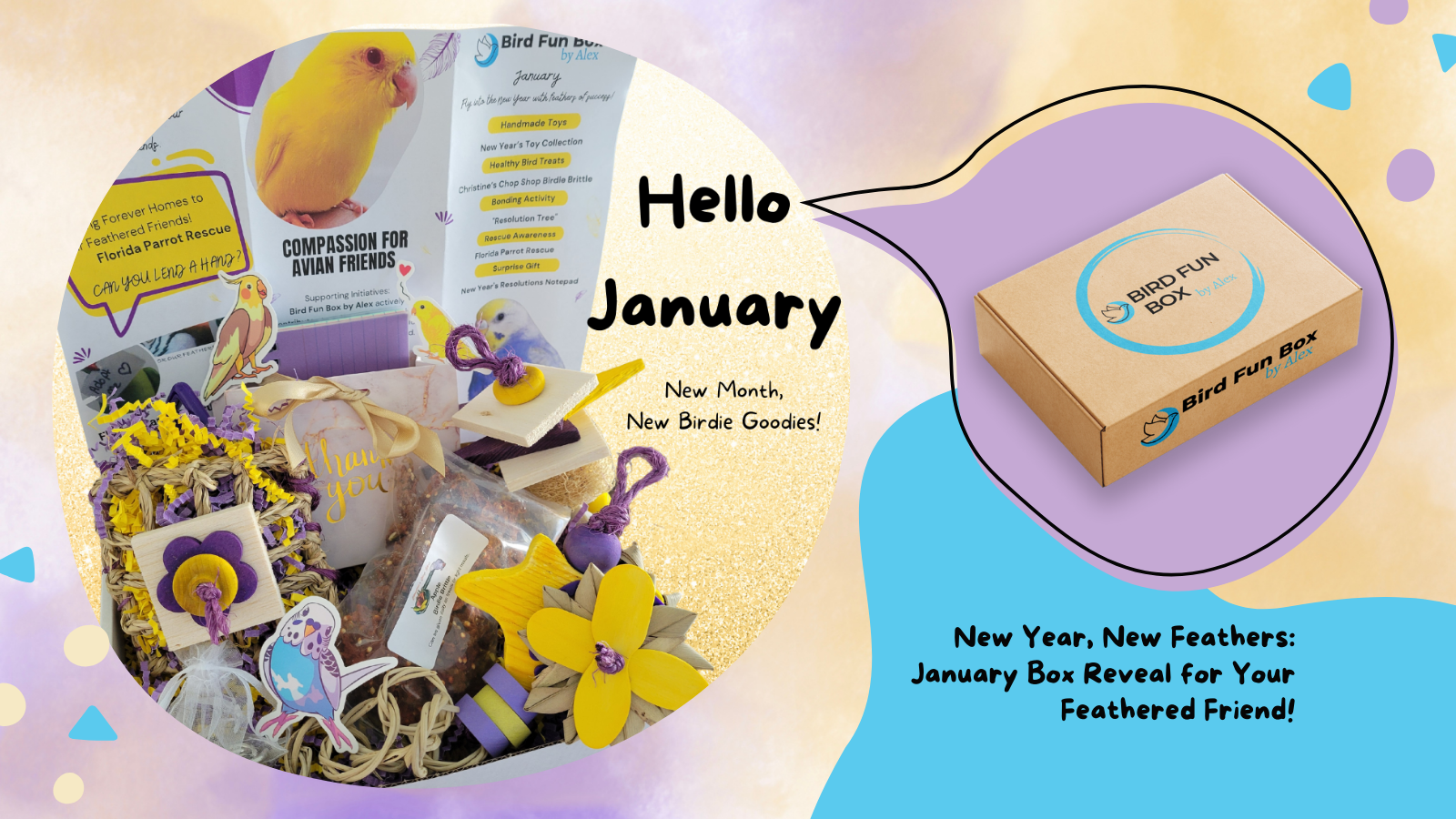 New Year, New Feathers: January Box Reveal! – Alex's Bird Kingdom