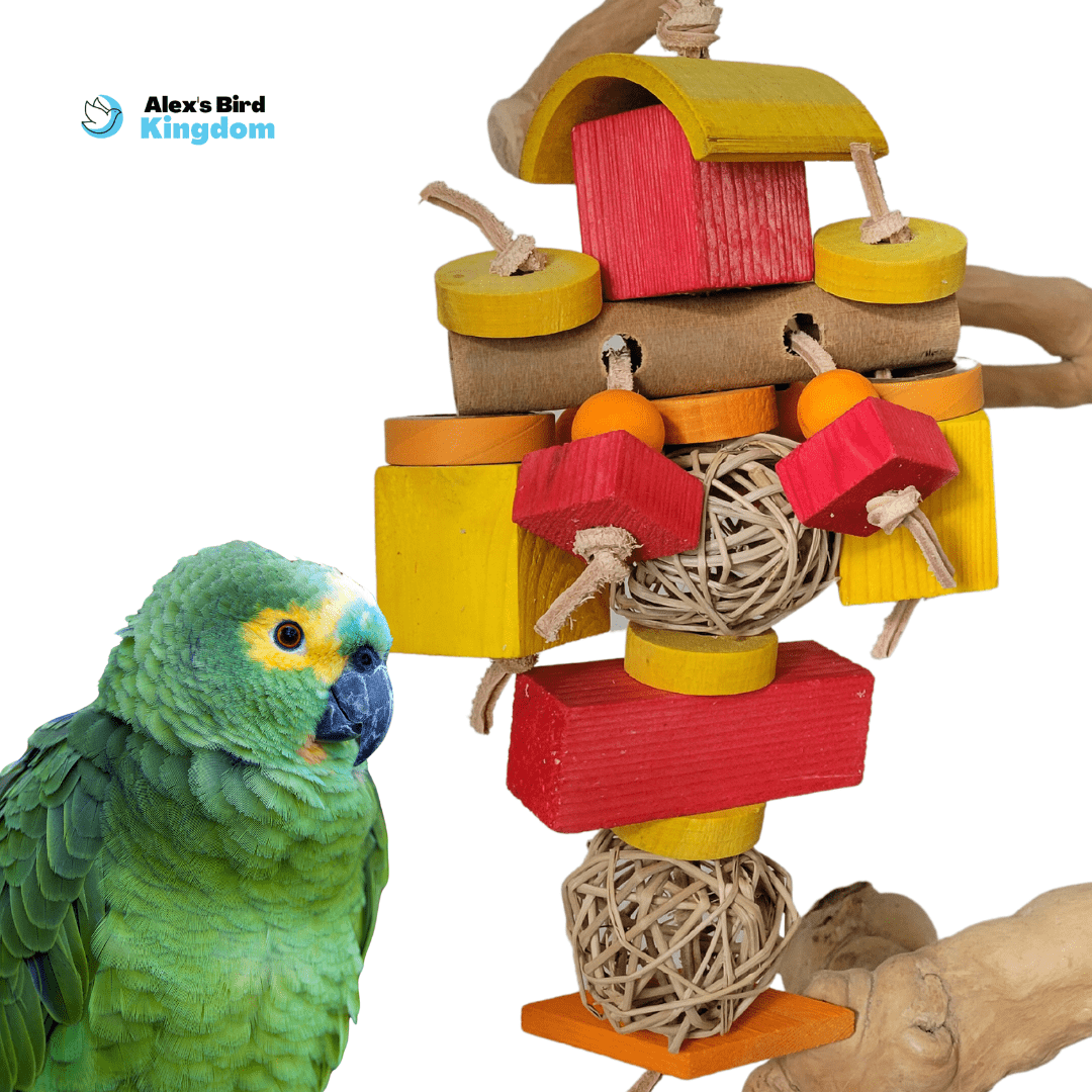 Bamboo Breeze Bird Toy – Enrichment for Large Parrots – Alex's Bird Kingdom